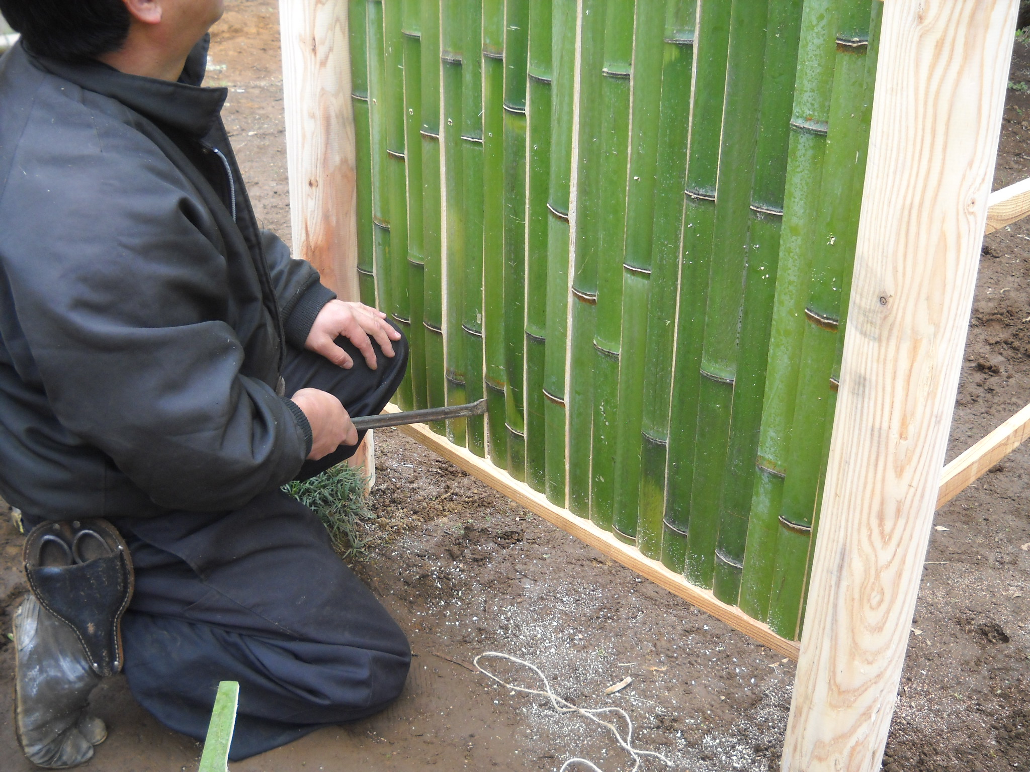 建仁寺垣（片面）の作り方 十川日本庭園研究室