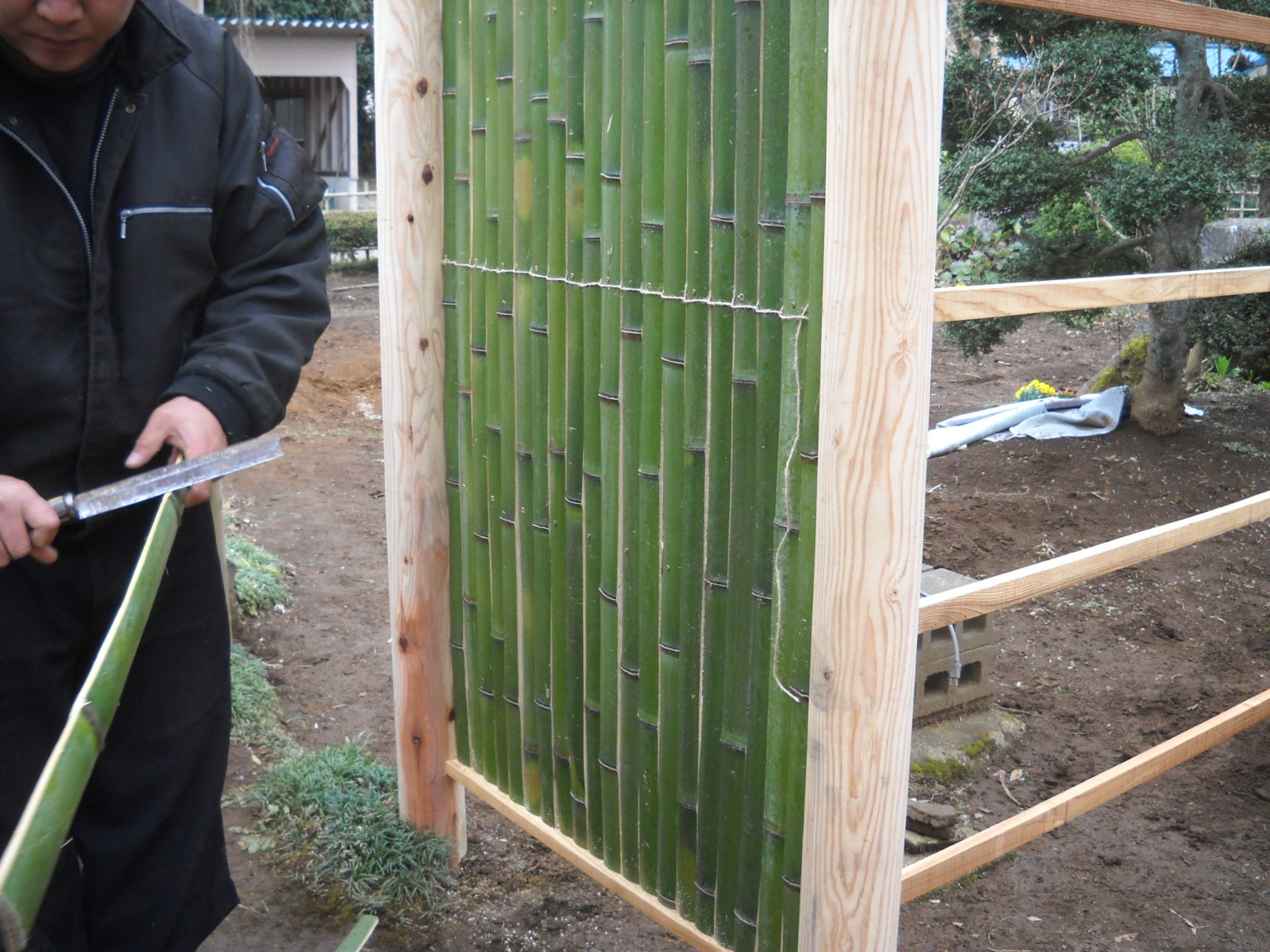 建仁寺垣（片面）の作り方 十川日本庭園研究室